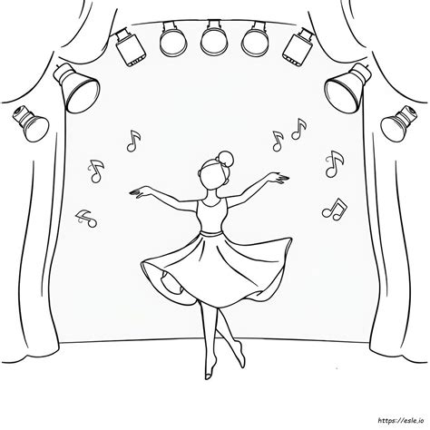 Dancer Coloring Page Printable