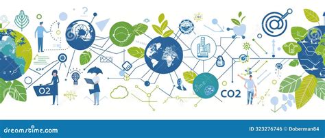 Environmental Sustainability And Technology Illustration Featuring