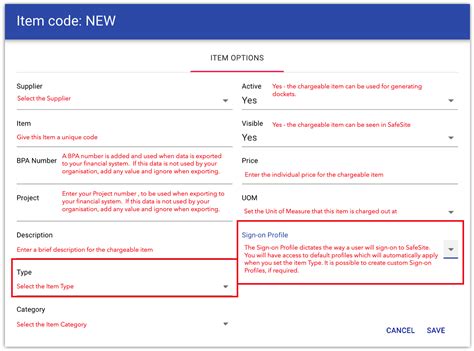 Create An Item Code With A Sign On Profile Virtual Superintendent Knowledge Base