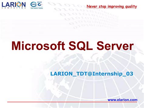 introducing ms sql server updated ppt