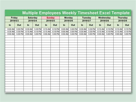 Excel Timesheet Templates