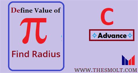 Wap In C To Define Value Of Pi And Find Radius THESMOLT
