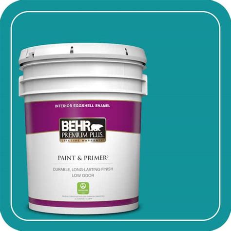 Behr Premium Plus 5 Gal 500b 6 Peacock Feather Eggshell Enamel Low