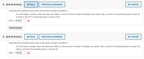 Solved Calculate The Expected Value E X Of The Given Random Chegg