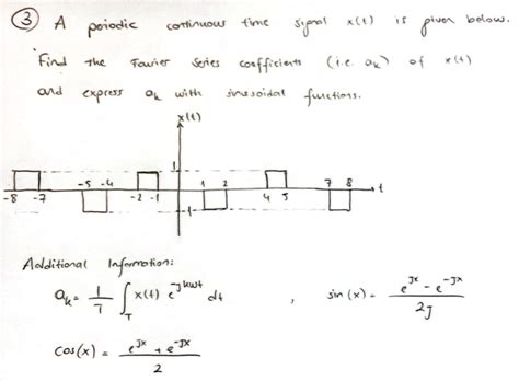 solved 3 ﻿a periodic continuous time signal x t ﻿is given
