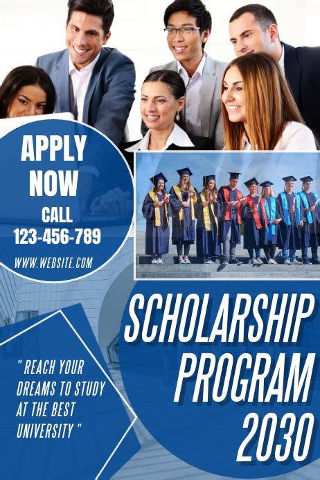Scholarship Program Poster Template Postermywall