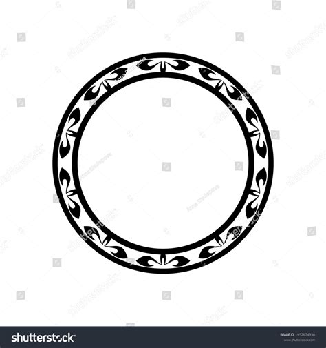 Black Circular Pattern On White Background Stock Vector Royalty Free 1952674936 Shutterstock