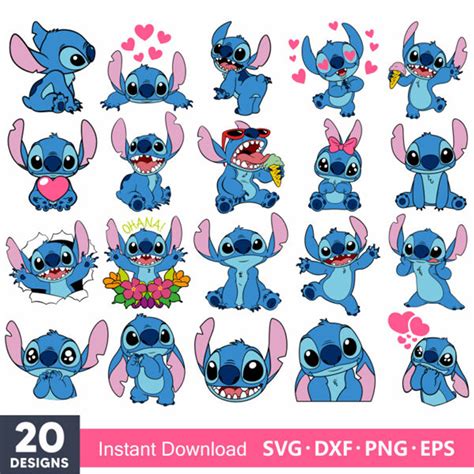 Stitch Bundle Svg Stitch Svg Disney Svg Png Dxf Eps File Inspire Uplift