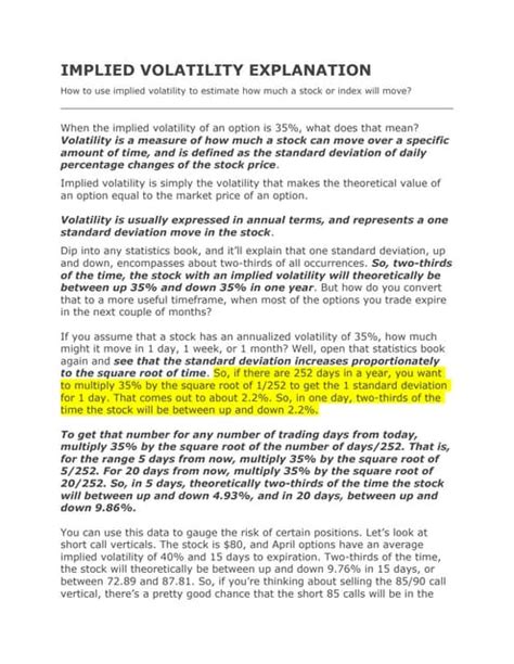 Implied Volatility Explanation Doc