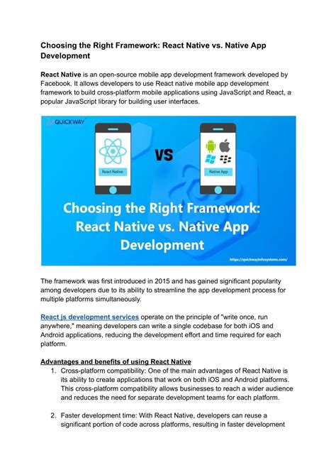Ppt How To Choose The Right Framework For Your Project React Js Vs Native Apps Powerpoint