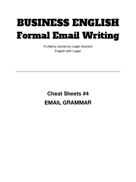 35 Pdfdownloademailgrammarcheatsheets Pdf Syntax Grammar
