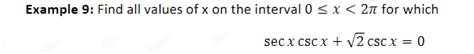 Solved Example Find All Values Of X On The Interval Chegg