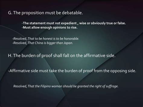 The Subject Of Argumentation Proposition Ppt