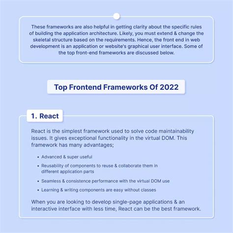 The Best Frontend Frameworks In 2022 Pdf