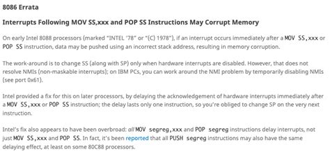 Ken Shirriff On Twitter The Bug Was An Obscure Problem If You Updated The Stack Segment