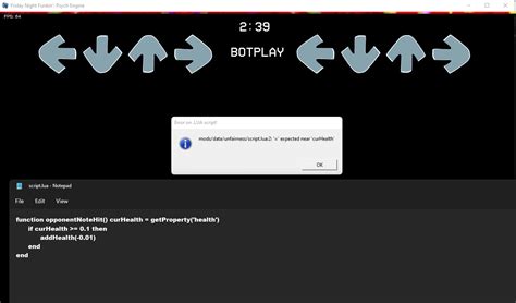 LUA Script Issue ShadowMario FNF PsychEngine GitHub