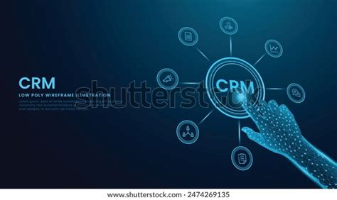 Customer Relation Management Crm Concept Digital Stock Vector Royalty Free 2474269135