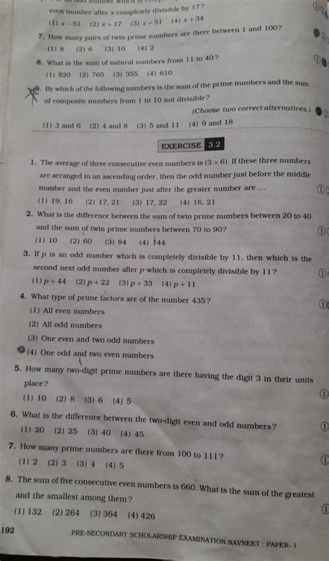 even number after x completely divisible by 17 filo