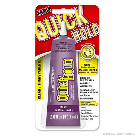 Клей для металла, стекла и керамики E6000 QUICKHOLD / 59,1 мл. / США в ...