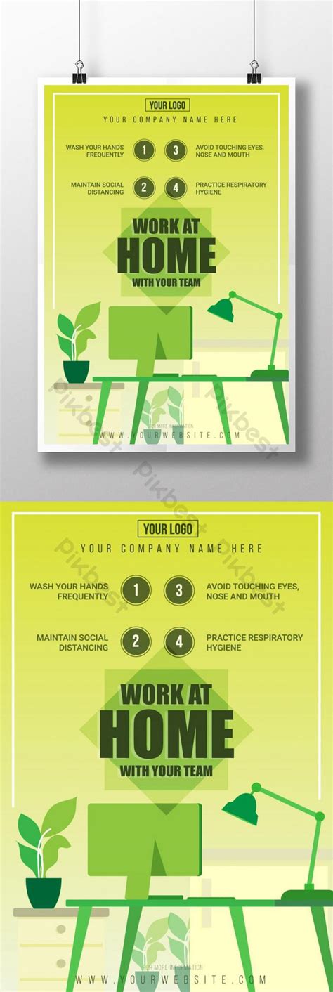 Creative Work At Home Poster Design For Designer And Freelancer Ai