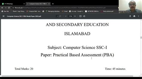 Fbise Pba Computer Science 9th Youtube