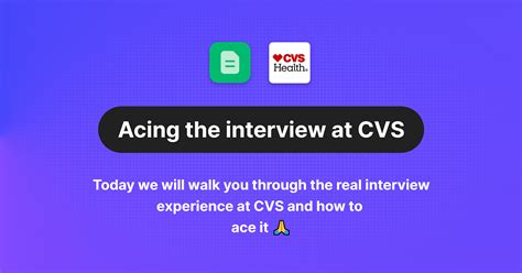 How To Ace The Cvs Interview Written By An Ex Cvs Recruiter By Marcus
