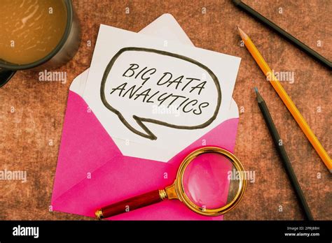 Hand Writing Sign Big Data Analyticsthe Process Of Examining Large And