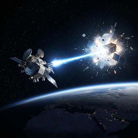 Satellite Orbital Attack Nuclear Explosion Scenario Ai Art Generator