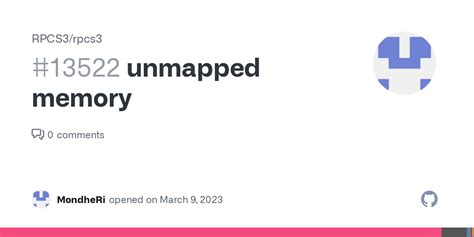 Unmapped Memory · Issue 13522 · Rpcs3 Rpcs3 · Github