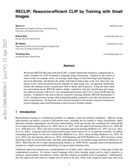 加州大学and谷歌提出reclip: 通过小图像训练实现资源高效的clip 智源社区 加州大学and谷歌提出reclip: 通过小图像训练实现资源高效的clip 智源社区