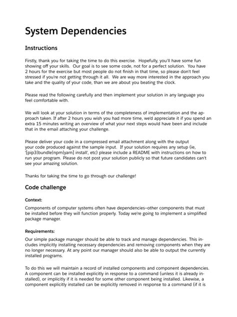System Dependencies Pdf Html Cascading Style Sheets