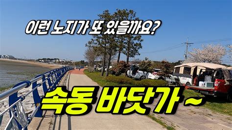 참 좋은 무료 캠핑 차박 노지 속동 바닷가 리뷰 Youtube