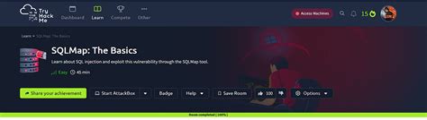 Sqlmap The Basics — Tryhackme Walkthrough By Tredeye Medium