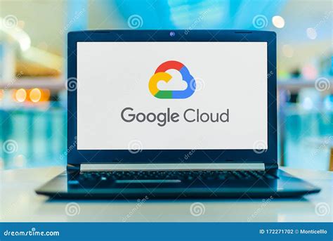 Laptop Computer Displaying Logo Of Google Cloud Platform Editorial Photography Image Of