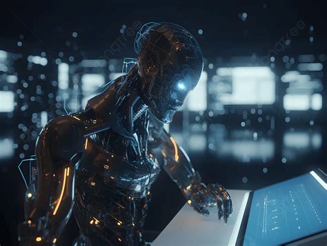 Intelligent Robot Big Data Processing Cloud Advertising Background Robot Artificial