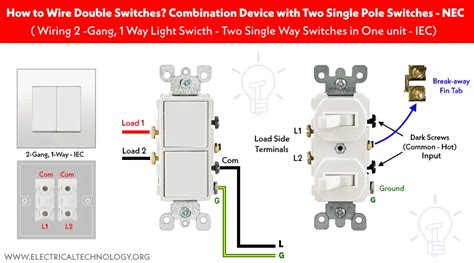 Double Gang Light Switch Diagram 4 Gang 1 Way Switch Wiring