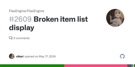 broken item list display · issue 2609 · flaxengine flaxengine · github