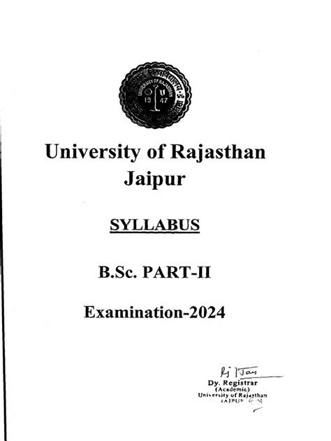 b sc part ii 2024 pdf