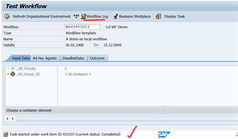 uses of local workflow in main work flow sapcodes