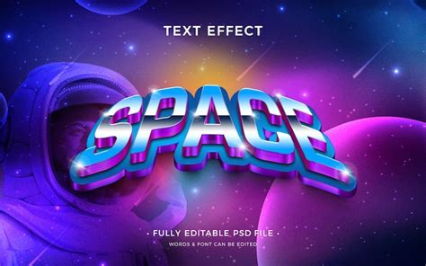Premium PSD Space Text Effect