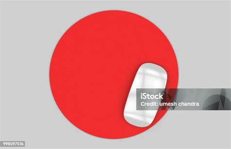 브랜딩 또는 디자인 프레 젠 테이 션에 대 한 컴퓨터 마우스와 함께 빈 마우스 패드 3d 렌더링 그림입니다 원형에 대한 스톡 사진 및 기타 이미지 Istock