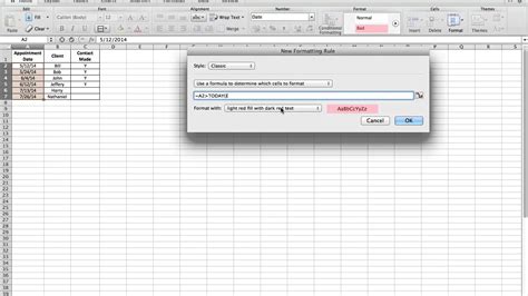 conditional formatting tutorial using excel 2011 for mac youtube