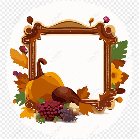 추수 감사절 프레임 벡터클립 아트만화상표 Png 일러스트 무료 다운로드 Lovepik