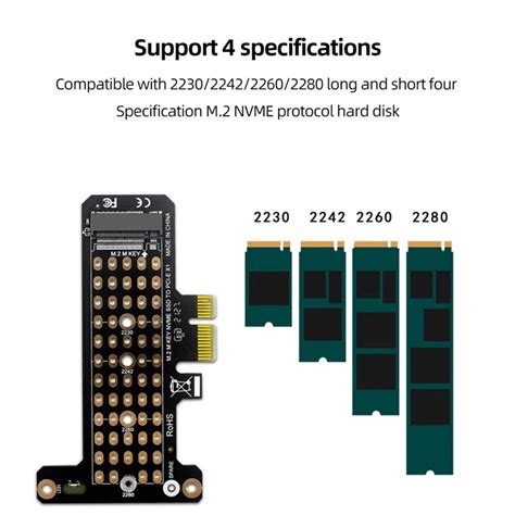 M NVME To PCIe X Expansion Card Gbps Support PCIe X X X X Interface With Heat Sink
