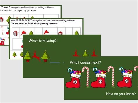 Christmas Repeating Patterns Teaching Resources