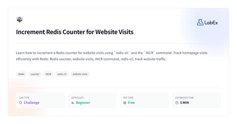 Increment Redis Counter For Website Visits Labex