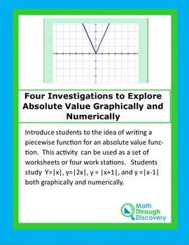 Alg 1 Four Investigations To Explore Absolute Value Graphically Numerically