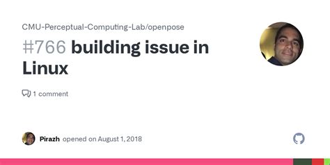 building issue in linux · issue 766 · cmu perceptual computing lab