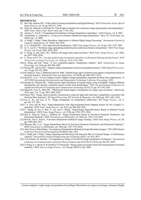 Content Adaptive Single Image Interpolation Based Super Resolution Of Compressed Images Pdf