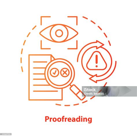 교정 빨간색 개념 아이콘입니다 텍스트 편집 보정 프로세스 아이디어 얇은 선 그림 문법 문장 부호 를 확인합니다 서면 저작물 복사